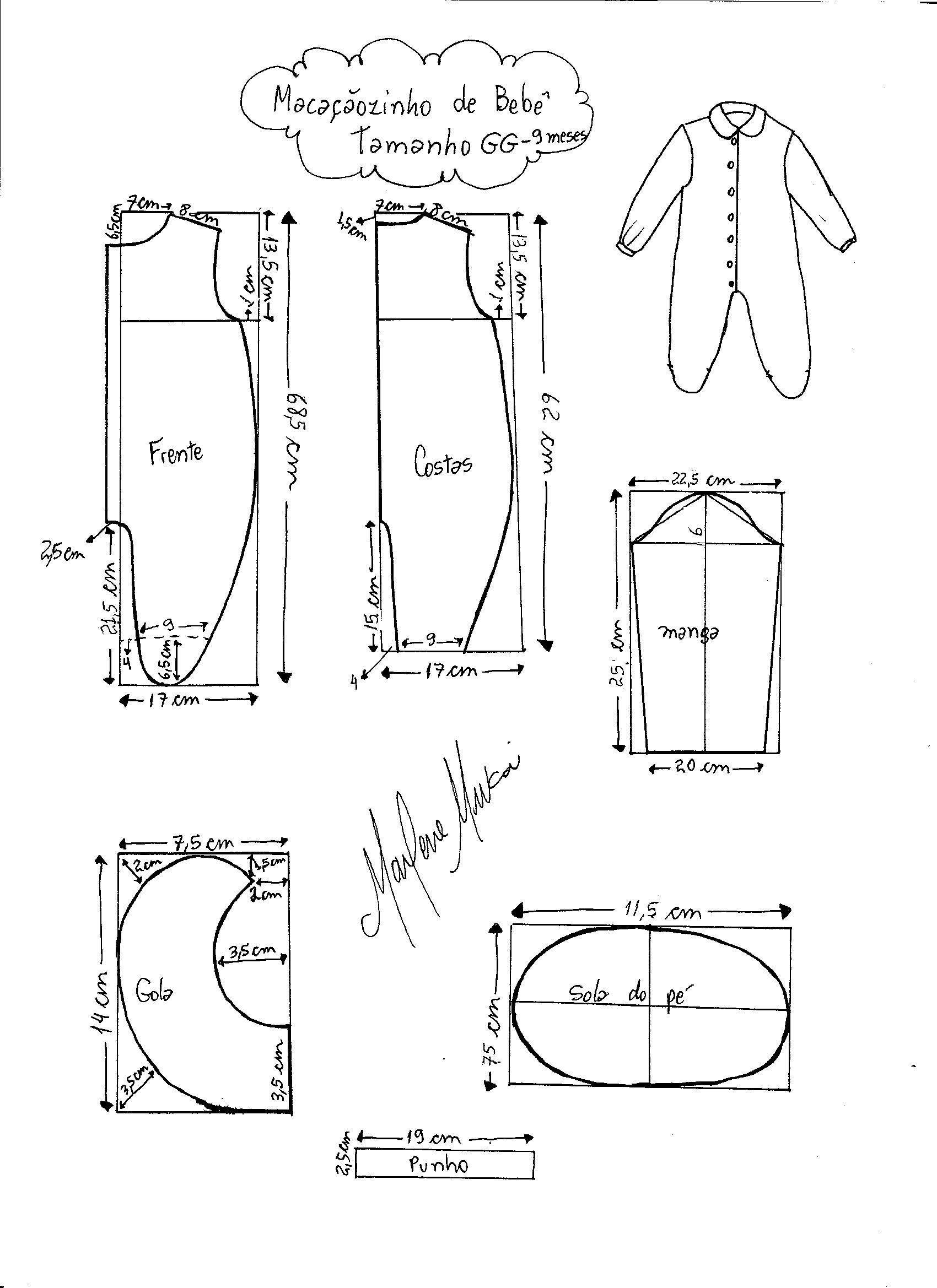 Molde de roupa infantil, Molde de roupas de bebê, Roupas de bebê